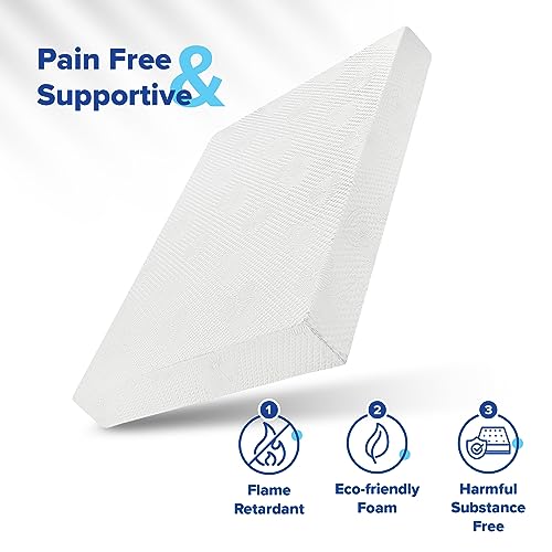 Olee Sleep 9 Inch I-Gel Multi Layered Memory Foam Matress Mattress, King, White