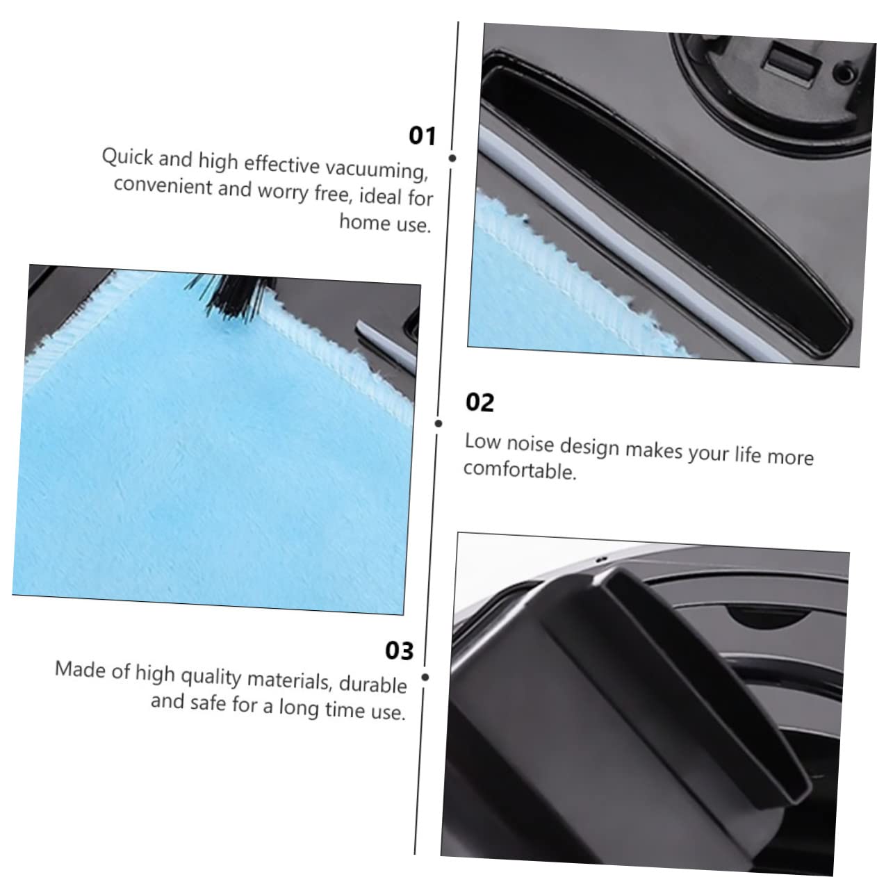 CRAFTHROU Sweeping Robot Home Robot Cleaner Vacuum mop Robot Carpet Robot Vacuum Robot Vacuum mop pet Hair mop Robotic Vacuum Cleaner Automatic Vacuum Cleaner vac mop White Plastic USB Floor