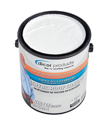Dicor RP-CRC-1 EPDM Rubber Roof Acrylic Coating Part 2 - White, 1 Gallon