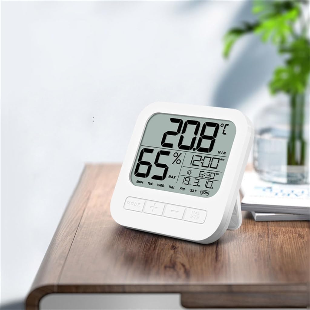 LNYHLXS Household Electronic Thermometer Indoor Room Temperature and Humidity Meter Bracket Wall Mounted