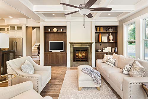 Craftmade PNB52CW5 Pembrooke Dual Mount 52" Ceiling Fan with LED Light Kit, 5 Blades, Cottage White