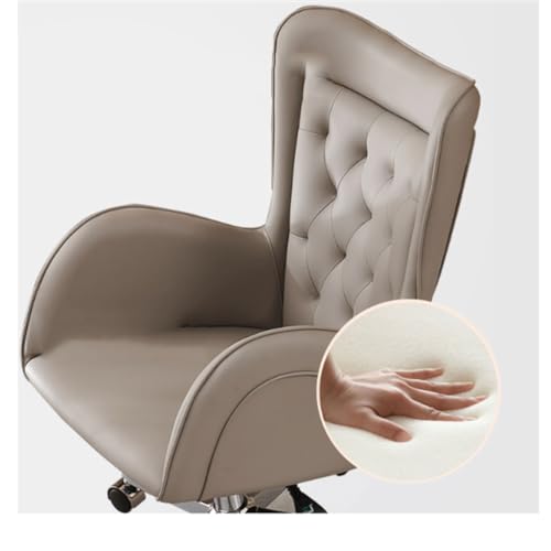 LNYHLXS Household Leather Lifting Computer Chair Owner's Chair Study Office Swivel Chair