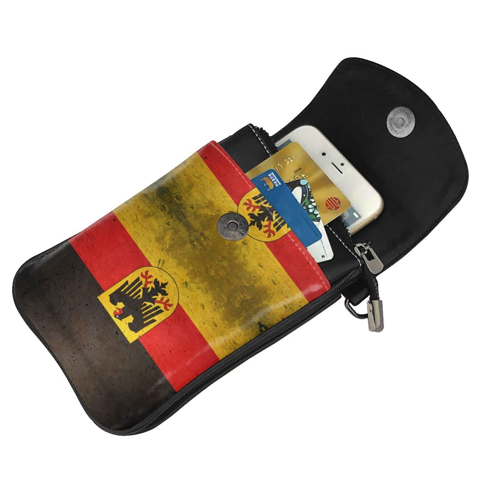 German Eagle Flag Small Crossbody Bag Cell Phone Pouch for Women Wallet Bag Coin Purse