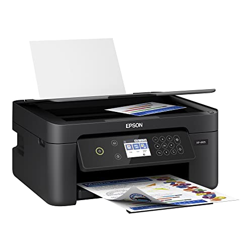 Epson Expression Home XP-4105 Wireless Small-in-One Color Inkjet Printer, White - Print Copy Scan - 2.4" Color LCD, 10 ppm, 5760 x 1440 dpi, Hi-Speed USB, Auto 2-Sided Printing, Voice Activated