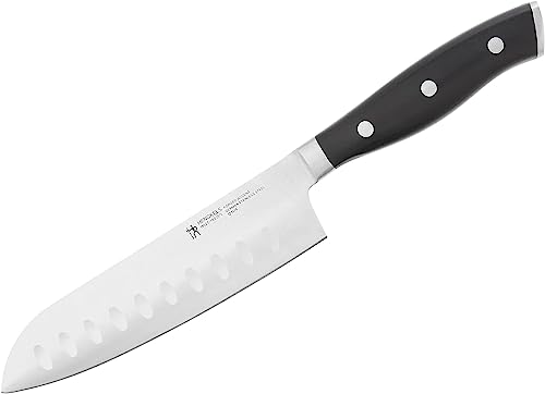 HENCKELS Forged Accent Razor-Sharp 2-pc Knife Set, Santoku Knife 5 Inch, Santoku Knife 7 Inch, German Engineered Informed by 100+ Years of Mastery,Black