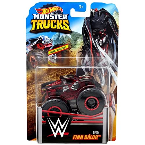 DieCast Hot Wheels Monster Trucks WWE Finn Balor, 1:64 Scale