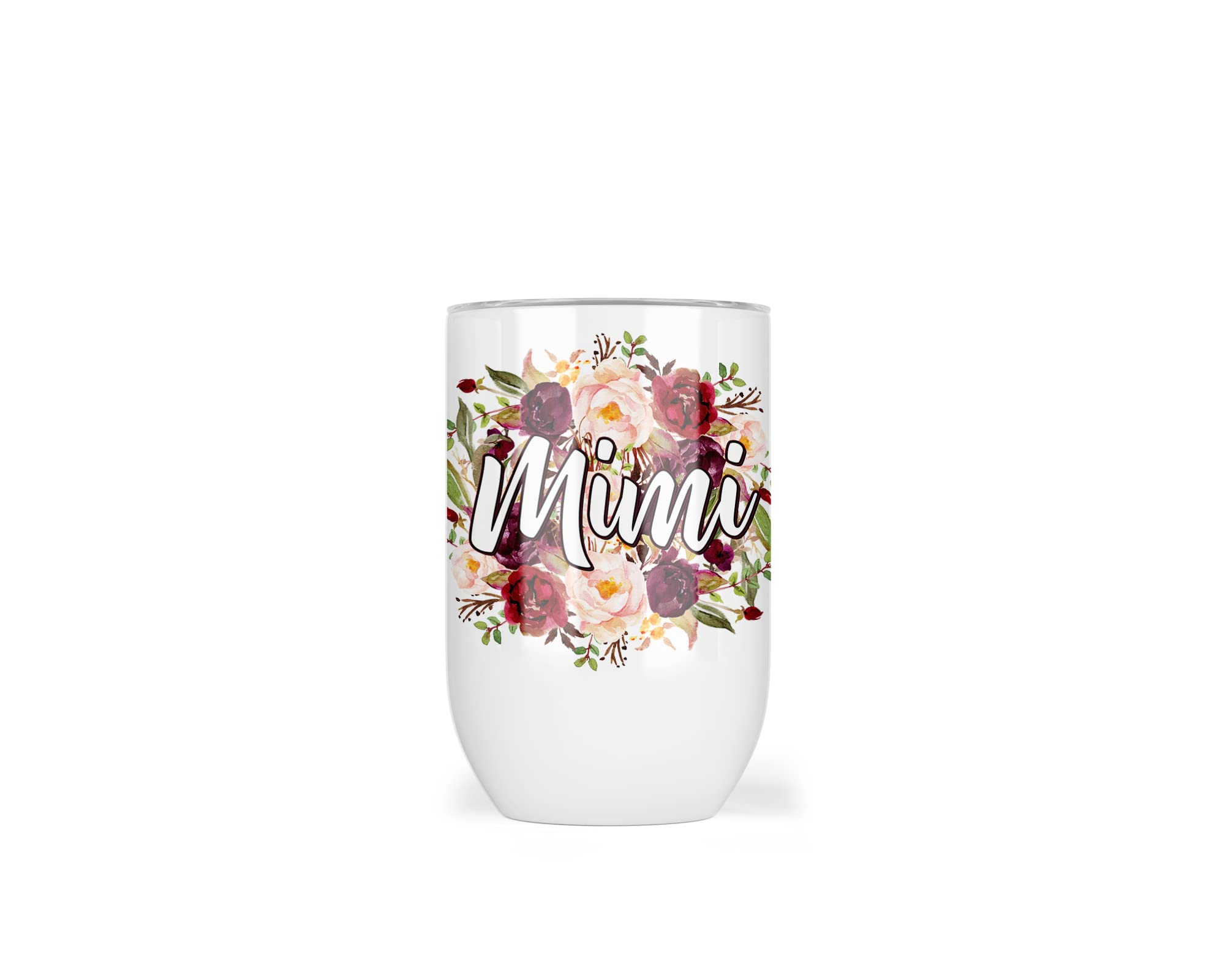 Floral Mimi Wine Tumbler - Mimi Wine Travel Tumbler