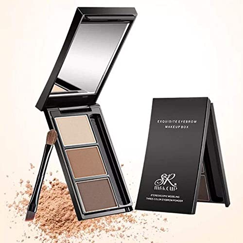 Eyebrow powder three-color eyebrow palette beauty contour eyebrow pencil professional eye makeup eyebrow filler1