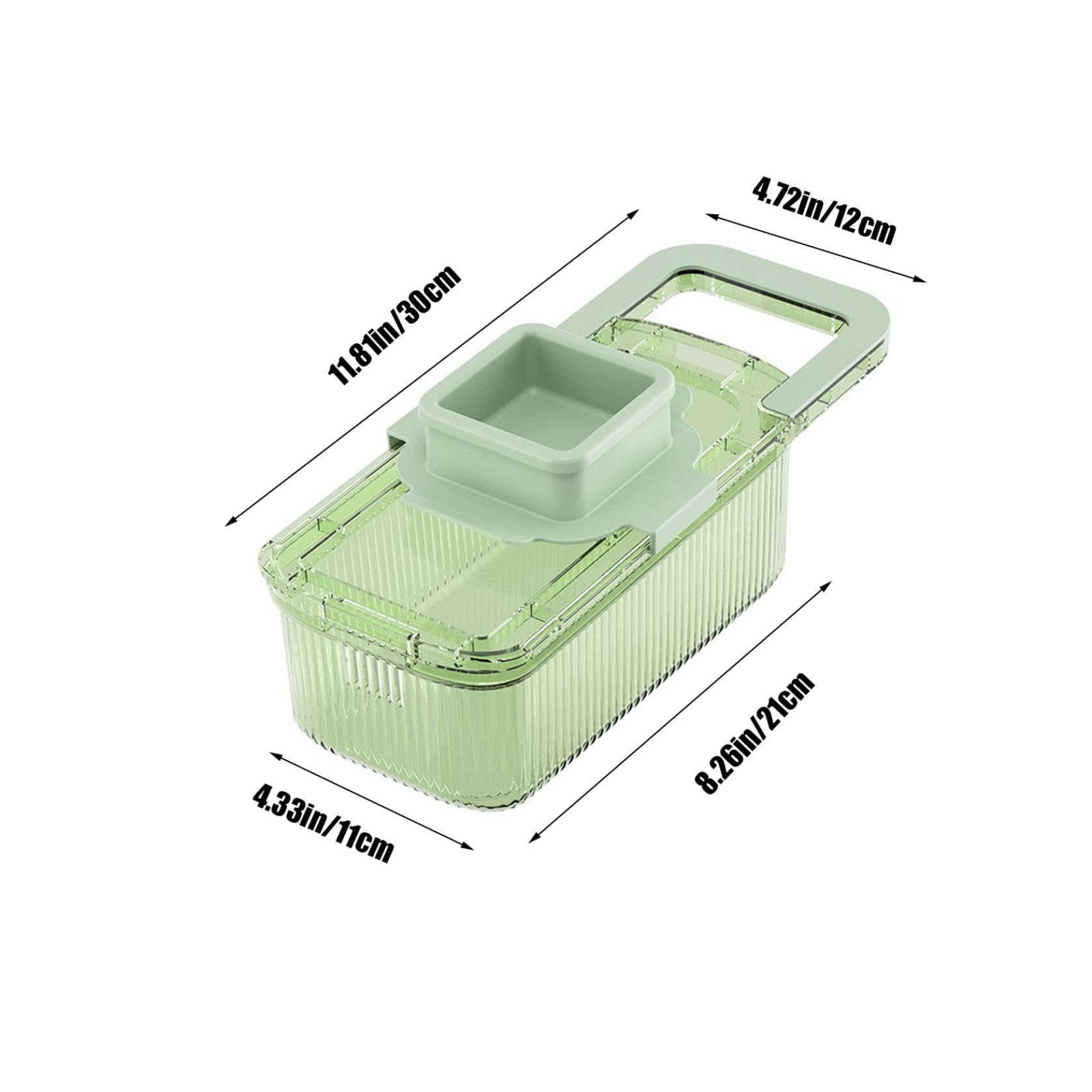 Generic Versatile Multifunctional Grater with Six Cutting Tools, Round Vegetable Chopper. Comes with a Container, Useful Food Chopper, Efficient Vegetable Chopper with Container (A), 11.8×4.72×4.33In