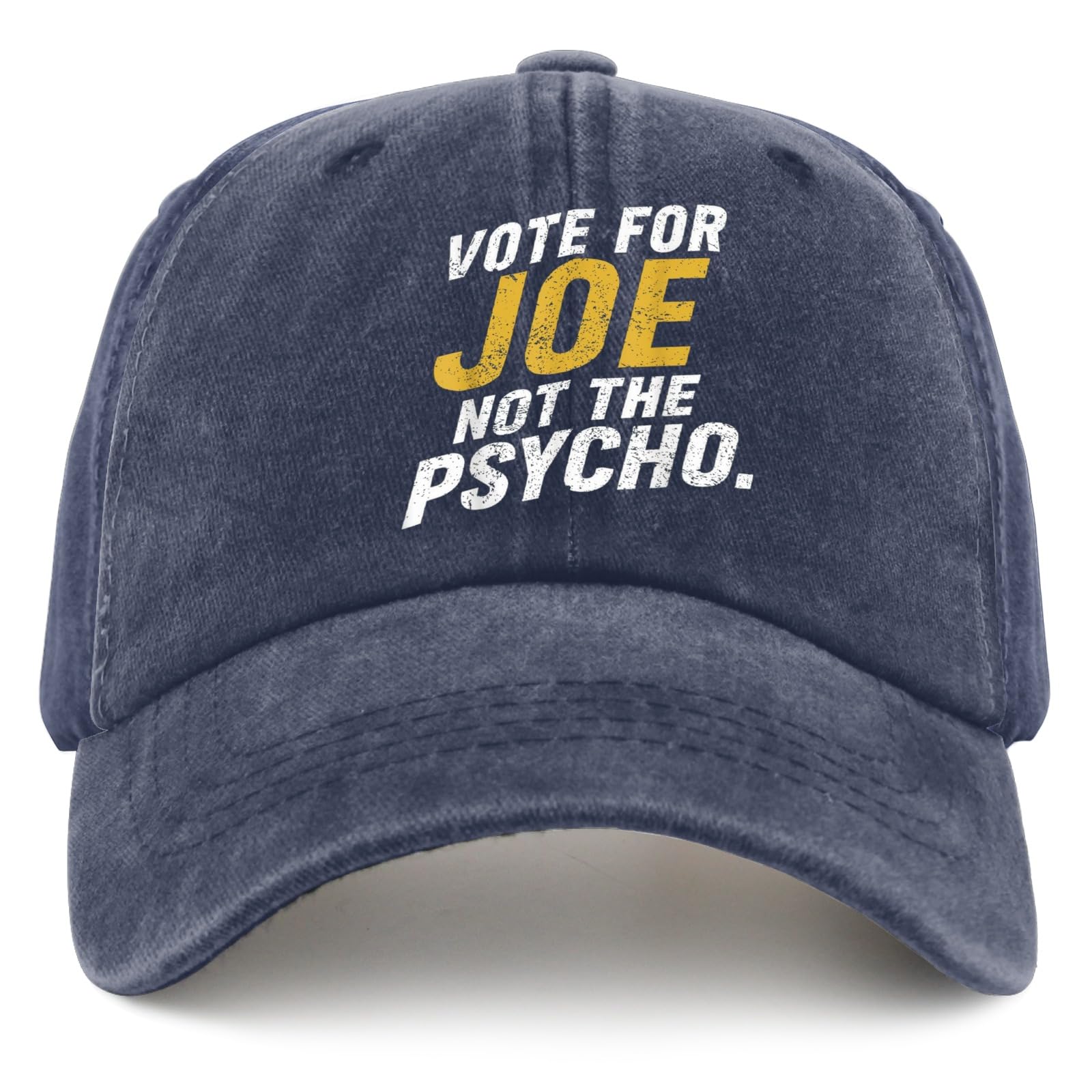 Generic Vote Hats Vote for Joe Not The Psycho Hats for Men Golf Retro Trucker Women Black Kawaii Hat Gift Hat Slogan, Navy Blue