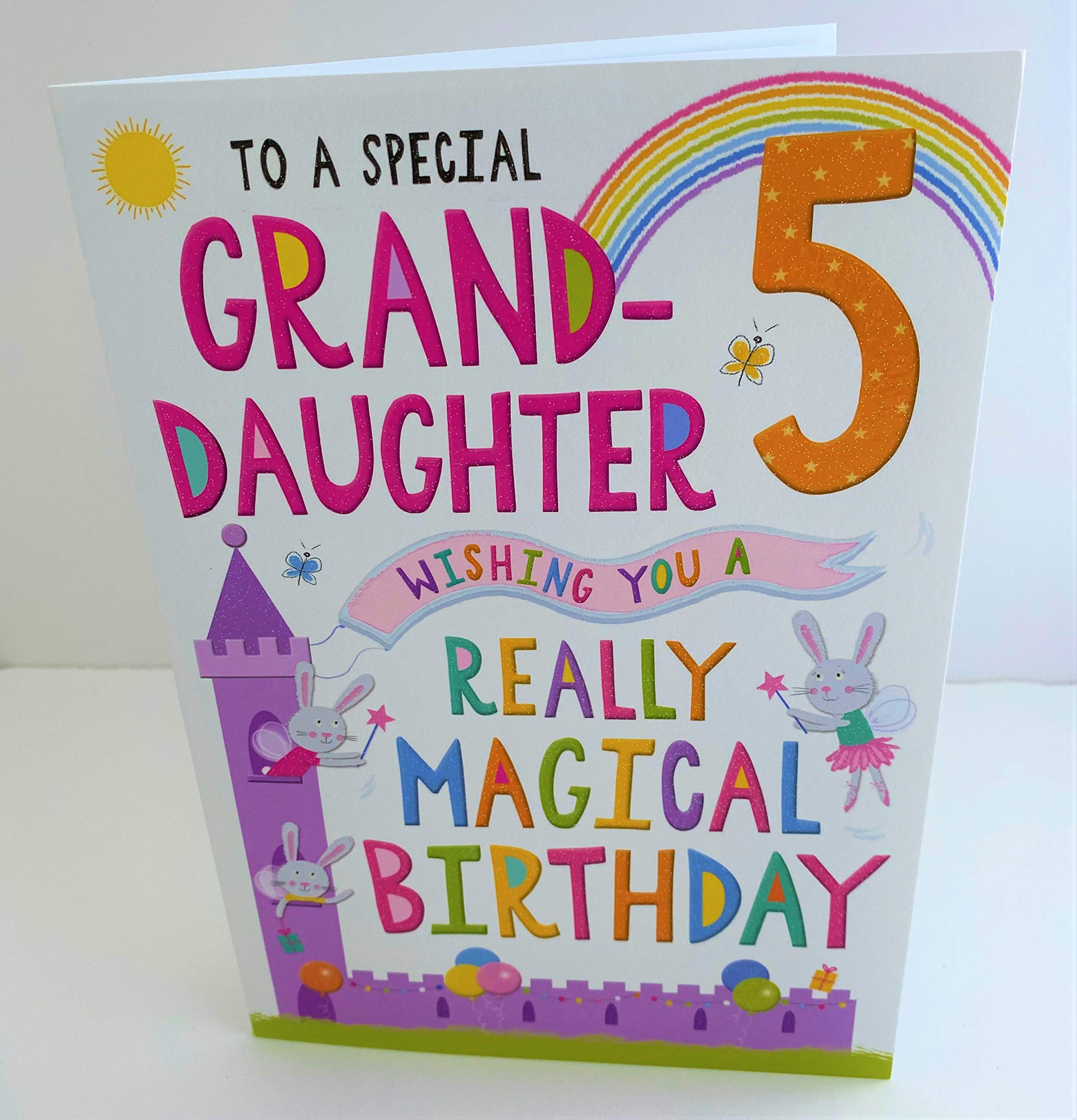 Regal Publishing Juvenile Birthday Card Age 5 Granddaughter - 9 x 6 inches -