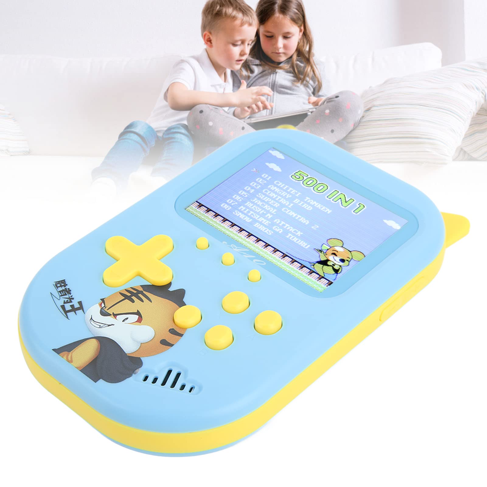 Handheld Game Console, Blue 3 Inch Screen Game Console Mini Sensitive for Dormitory