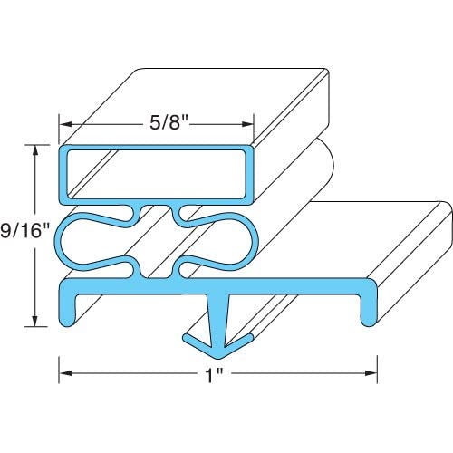 Passeal β 66237-7 Door Gasket Size - 21 1/4 x 27 7/8 - Perlick Door Seal for Cooler or Freezer β Compatible with Perlick 66237-7 Refrigeration Gasket