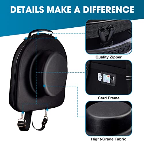 MOSLA Hat Box Travel Fedora Case Universal Size Hat Carrier,Sleek Hat Storage Case Easily Straps to Suitcase or Carried on Shoulders,Travelling Hat Boxes Gift Idea for Men Black