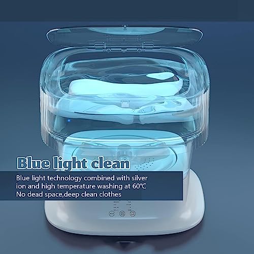 DIGBYS Mini Portable Washer, Portable Folding Washing Machine 9L with Spin Dry,Automatic Water in and Out, Washer Machine for Apartment for Small Rooms,Camping,RV Travel