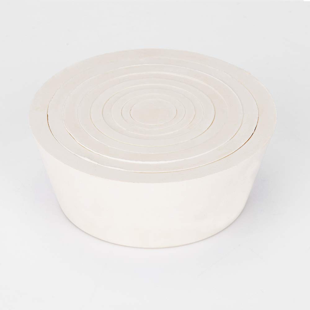 Labasics Filter Adapter Cones, Durable Tapered Collar Rubber Stopper Buchner Funnel Flask Cones Adapter Set, Wear Resistance Smooth Surface, Pack of 9, White