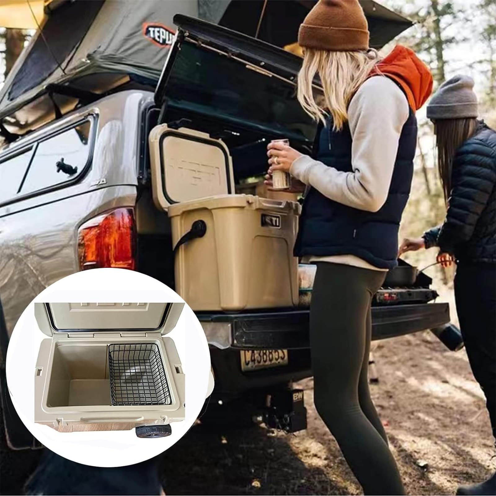 Cooler Basket for YETI Tundra Haul, YETI Roadie 48, YETI Roadie 60,Compatible with Other lgloo Accessories Cooler Locks, Cooler Dividers, Ice etc,Cooler Basket Keeps Food Dry. (1-Pack)