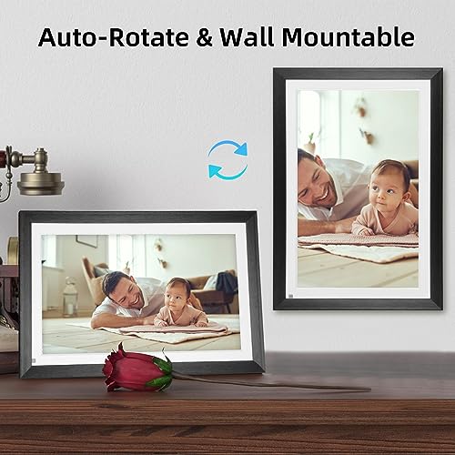 Digital Album, Electric Photo Frame Photo Auto Rotate for Home (US Plug)