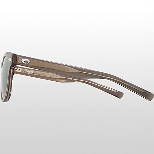 Costa Men's Del Mar Sunglasses Shiny Taupe Crystal/Gray Silver Mirror 580G 54