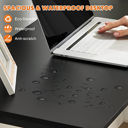 Small Computer Desk 31 Inch Small Office Desk Writing Desks Home Office Desks Small Space Desk Study Table Modern Simple Style Work Table with Storage Bag Headphone Hook Metal Frame for Home, Bedroom