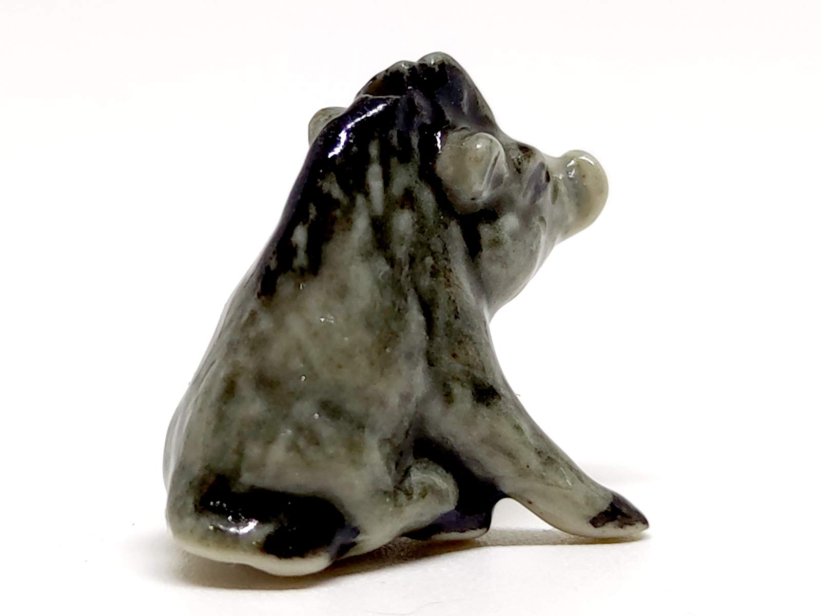 SSJSHOP Wild Boar Baby Pig Micro Tiny Dollhouse Figurines Ceramic Hand Painted Animals Collectible Small Gift Home Garden Decor (Wild Boar)