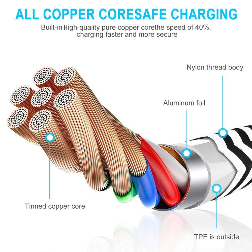 GeydrQ MFi Certified 5Pack 3 3 6 6 10 FT iPhone Charger Lightning Cable Nylon Braided USB Fast Charging High Speed Data Sync Compatible iPhone 14 13 12 11 Pro Max XS MAX XR XS X 8 7 Plus iPad AirPods
