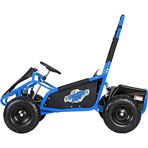 MotoTec Mud Monster Kids Electric 48v 1000w Go Kart Full Suspension Blue