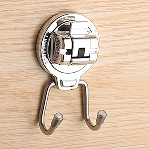 GOOFFY Door Metal Hooks for Hanging Suction Cup Hooks for Shower, Bathroom, Kitchen, Glass Door, Mirror, Tile – Holder for Hanging Up to 15 Lbs Hanger