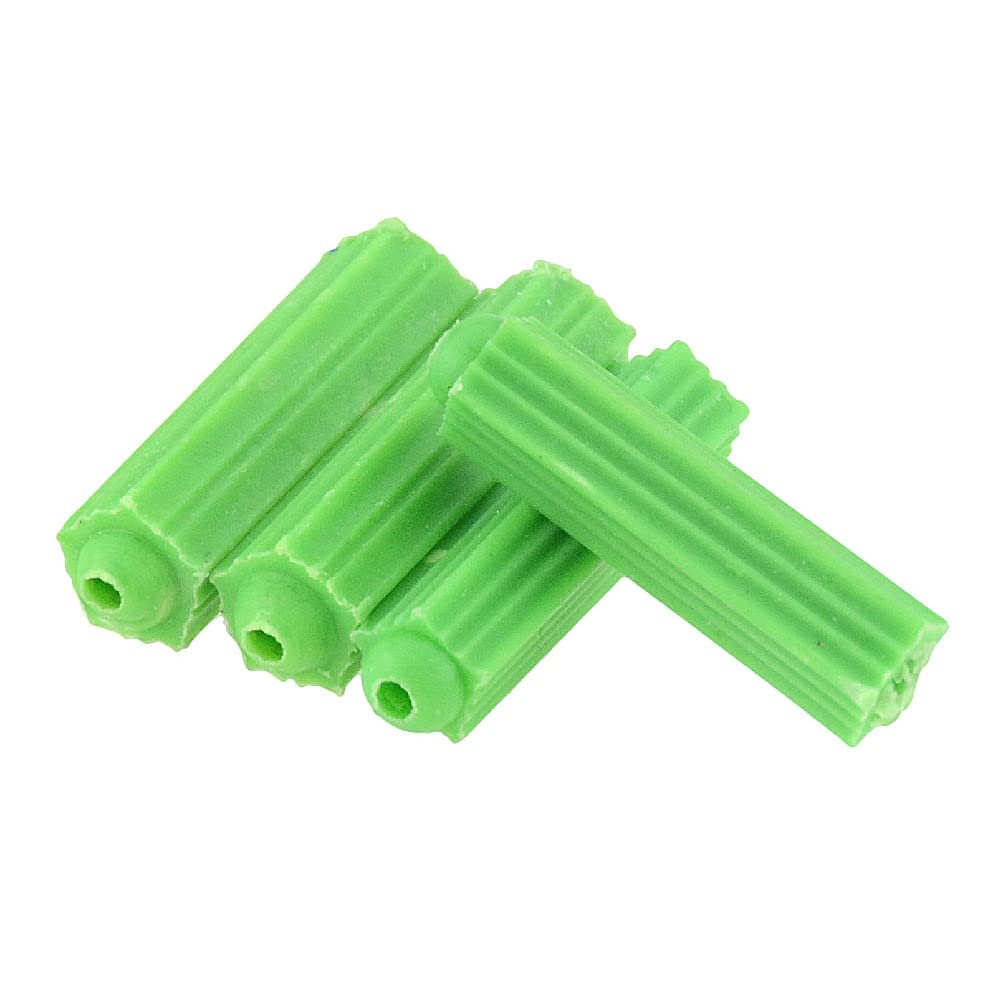 Gatides Expansion Screw 50PCS Plastic Expansion Pipe Green M6 M8 Wall Plug Rubber Anchor Plug Self Tapping Screw Expansion Tube for Drywall Sheetrock Wall Fixings (Size : M8)