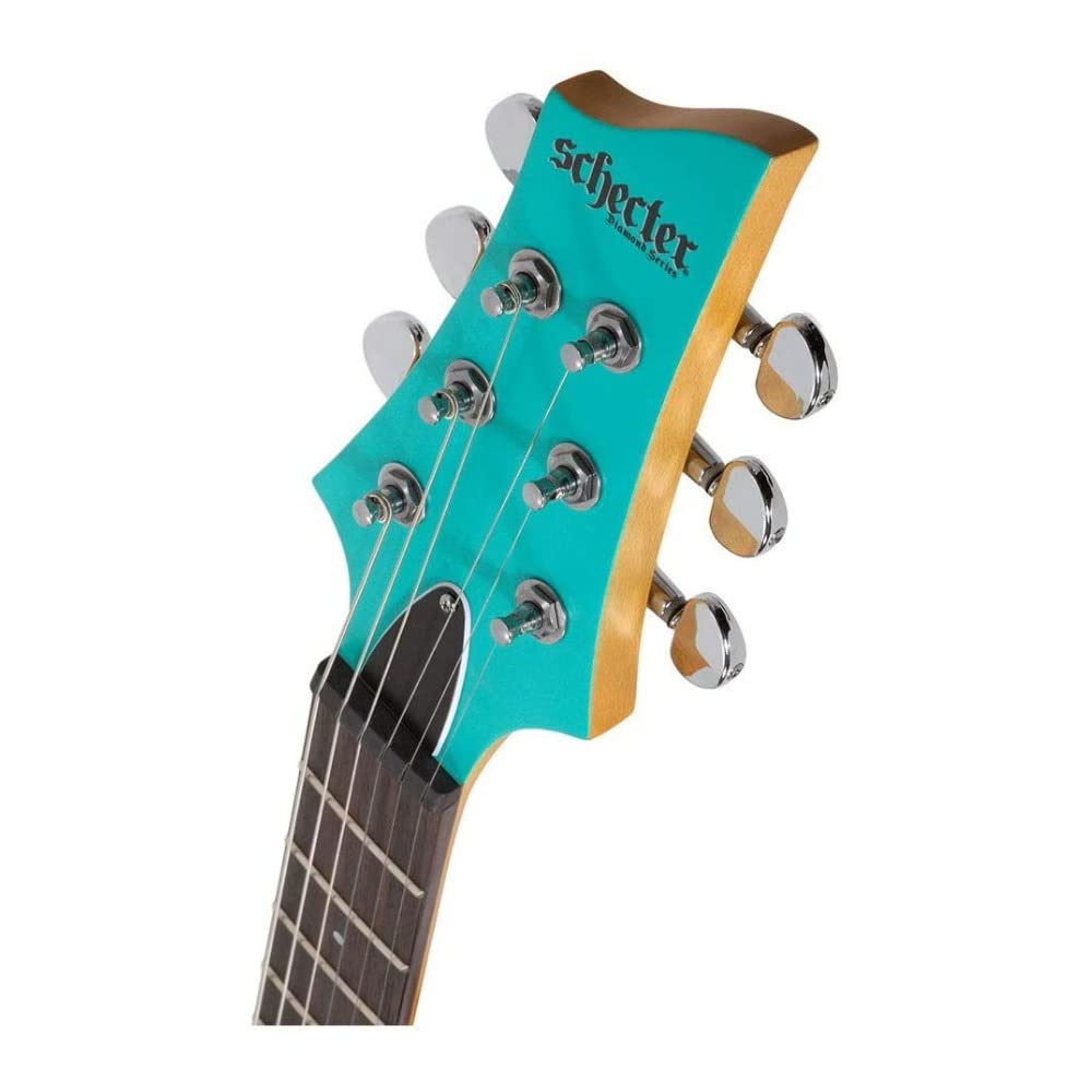 Schecter C-6 Deluxe 6-String Electric Guitar (Right-Hand, Satin Aqua)