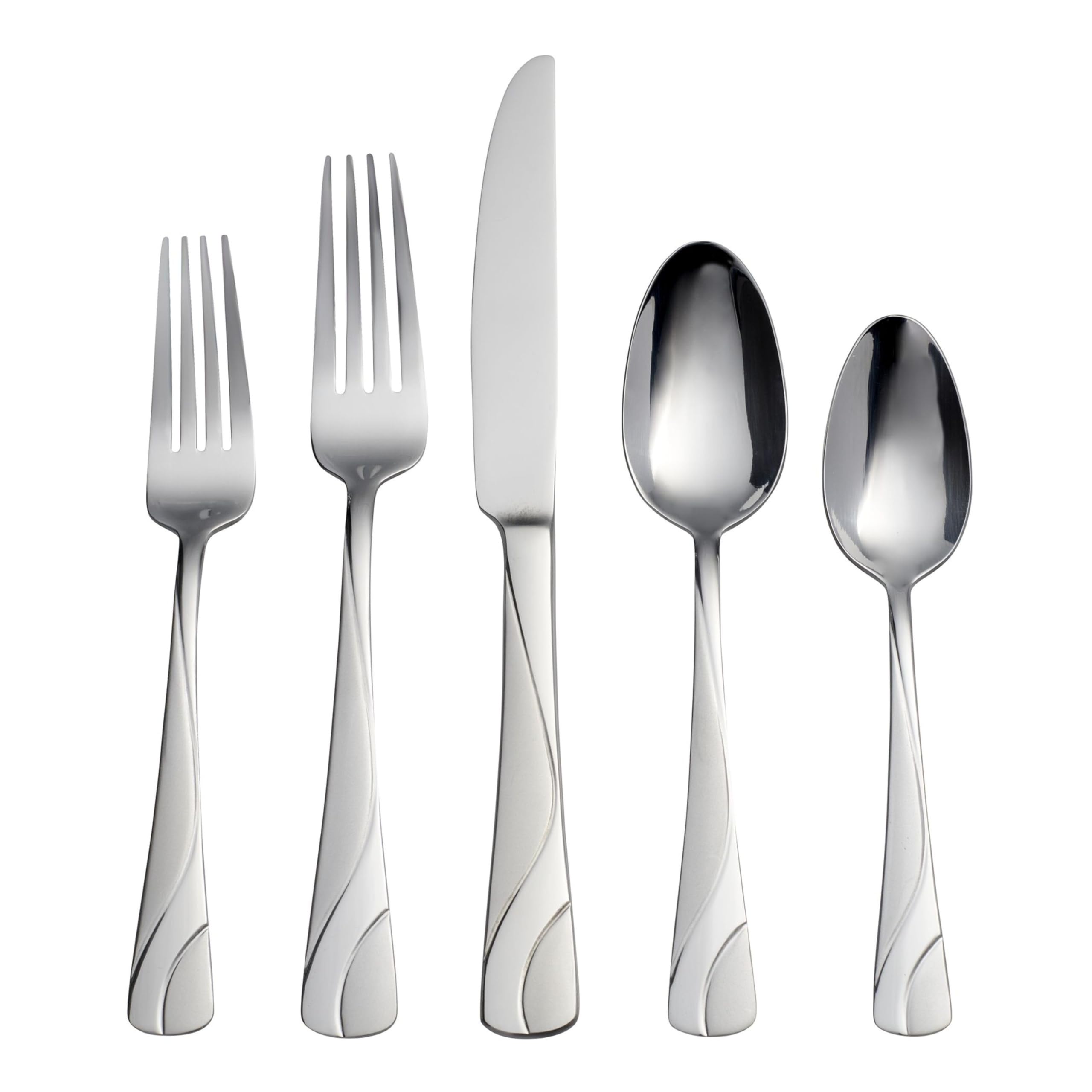 Oneida River 20 Piece Everyday Flatware, Service for 4 18/0 Stainless Steel, Silverware Set