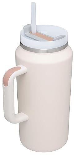 Stanley Quencher H2.0 FlowState Stainless Steel Vacuum Insulated Tumbler with Lid and Straw for Water, Iced Tea or Coffee, Smoothie and More, Rose Quartz, 64 oz