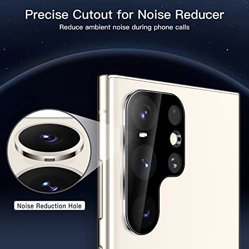 JETech Screen Protector for Samsung Galaxy S23 Ultra 5G 6.8-Inch with Camera Lens Protector, Flexible TPU Film, Fingerprint ID Compatible, Easy Installation, HD Clear, 2-Pack Each