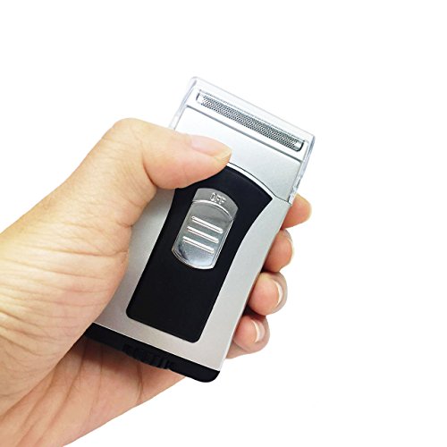 Men’s Foil Travel Shaver Tongtletech Electric Beard Razor Reciprocating Mini Washable Wet/Dry Hair Trimmer(Battery Operated)