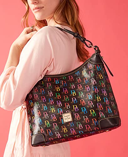 Dooney & Bourke Monogram Hobo Shoulder Handbag (Black Multi)