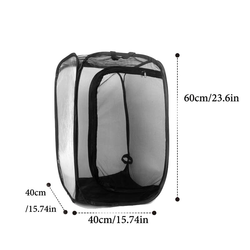 Laundry Hamper - Portable, Durable Handles, Collapsible for Storage and Easy to Open. Folding Pop-Up Clothes Hampers are Great for The Kids Room, College Dorm or Travel - Black