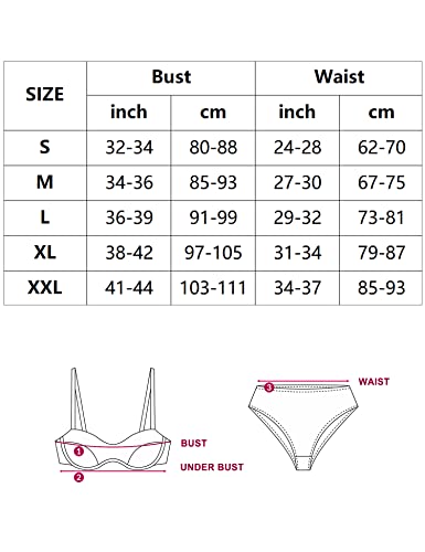 RSLOVE Women Sexy Lingerie Set Satin Bow Tie 2 Piece Bra and Panty Sets Pink L