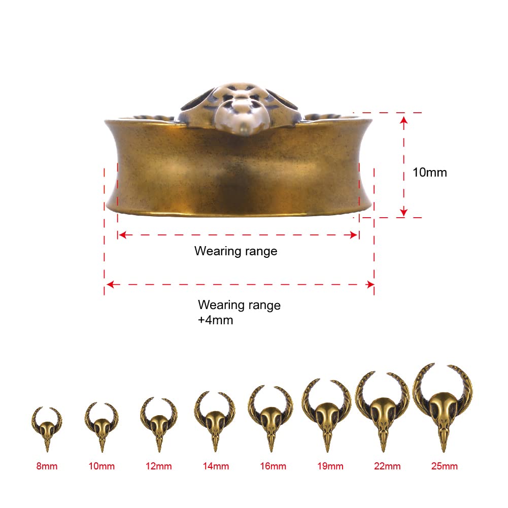ERKUOO 2PCS Opening Saddle Ear Tunnel Faucet Plug Ear Gauges Piercing Expander Studs Stretchers Fashion Body Piercing Jewelry Earrings Gift 5/8"(16mm)