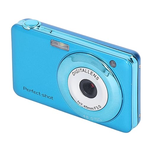 Digital Camera, 2.7in 48MP 8X Digital Zoom Point and Shoot Camera, Video Camera with Anti Shake Vlogging Camera for Night, Portrait, etc (Blue)