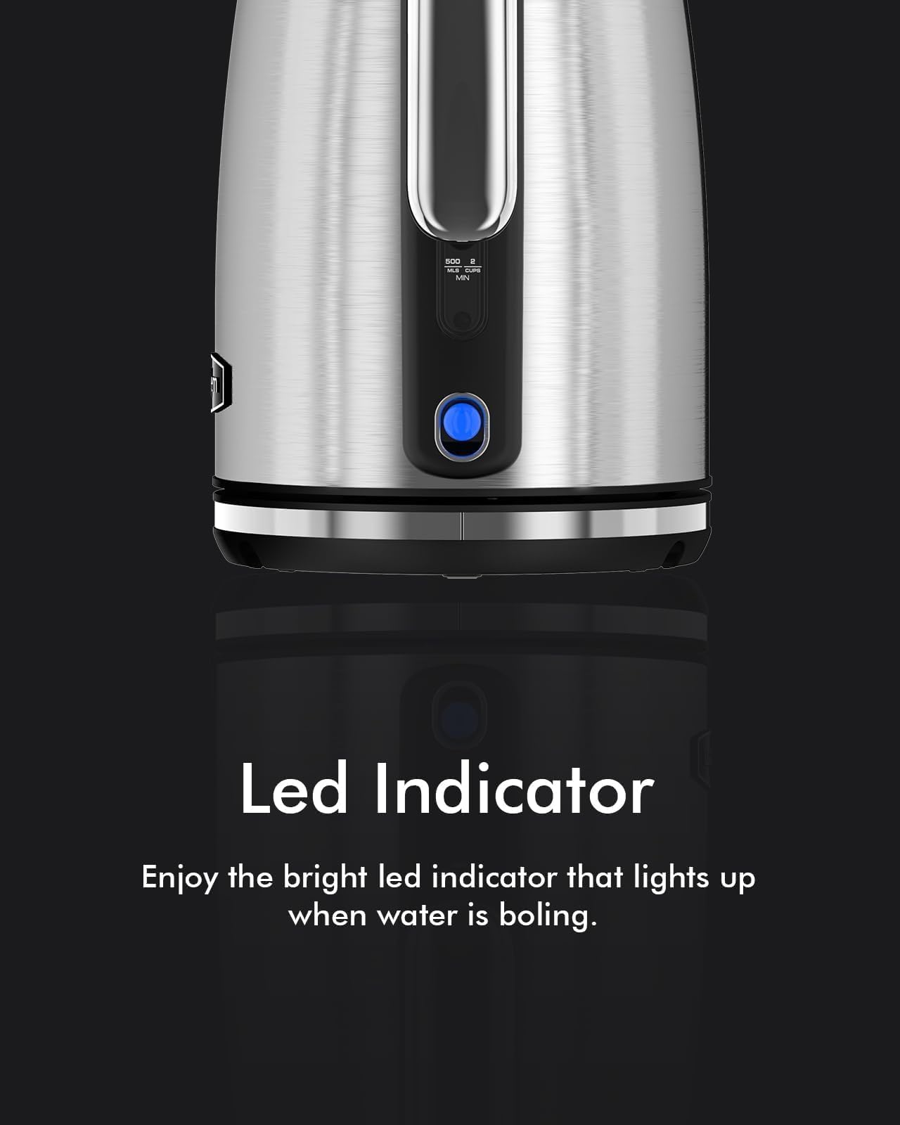 LONGDEEM Electric Kettle Stainless Steel 1.7L - 1500W Quick Boil, Retro Style, Auto Shut-Off, Boil Dry Protection with Filter & Water Gauge - Perfect for Tea, Hot Water