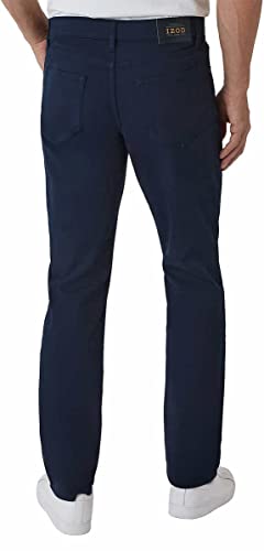 IZOD Mens Mid-Weight Comfort Stretch Knit Denim 5 Pocket Pant (as1, Waist_Inseam, Numeric_34, Numeric_29, Blue)