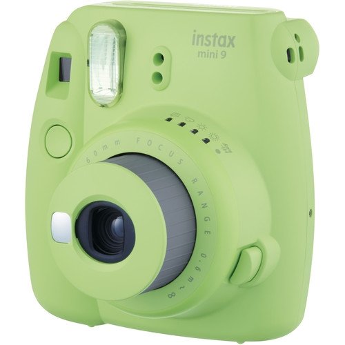 Fujifilm Instax Mini 9 Camera + Fuji INSTAX Instant Film (20 Sheets) + 14 PC Instax Accessories kit Bundle, Includes; Instax Case + Album + Frames & Stickers + Lens Filters + More (Lime Green)