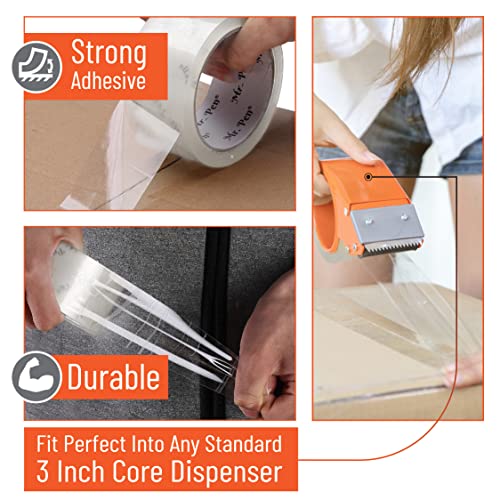 Mr. Pen- Packing Tape, 6 Pack, 2β Wide, 60 Yards, Shipping Tape, Packaging Tape, Clear Packing Tape, Moving Tape, Packing Tape for Moving Boxes, Packing Tape Refills, Packing Tape Roll