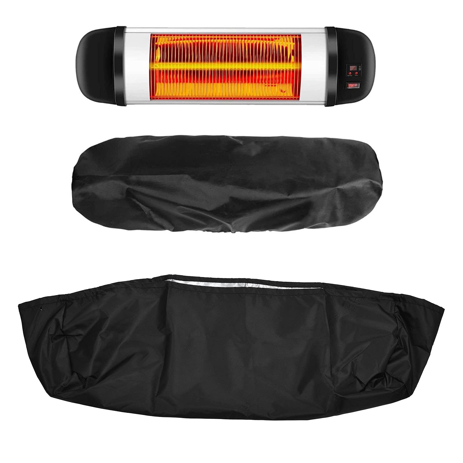 Heater Cover, Oxford 420D Good Flexibility Waterproof Cover Shrink Rubber Rope for Electric Heater for Home for Outdoor