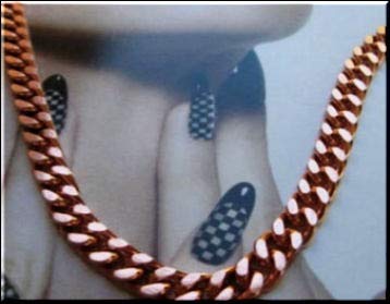 Copper Chains CN651G - 1/4" wide - Available in 16 to 30 inch lengths. $28 to $36. (22 inch length)