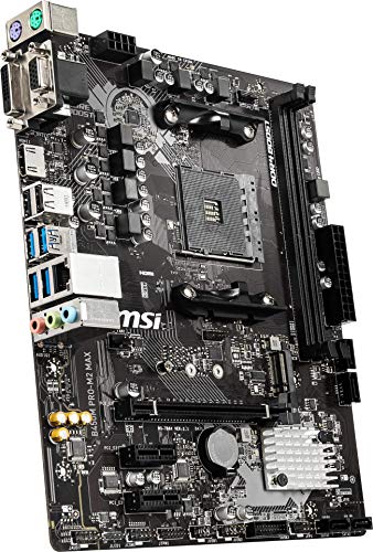 MSI ProSeries AMD Ryzen 1st and 2ND Gen AM4 M.2 USB 3 DDR4 D-Sub DVI HDMI micro-ATX Motherboard (B450M PRO-M2 Max) (B450MPM2MAX)