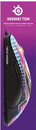 SteelSeries Sensei Ten - Gaming Mouse - 18, 000 CPI Truemove Pro Optical Sensor - Ambidextrous design - 8 Programmable Buttons - CS: GO Neon Rider Edition PC