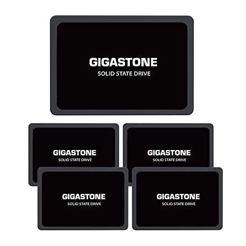 Gigastone SATA SSD 120GB (5-Pack) 2.5 inch SSD 500MB/s Upgrade Laptop PC Memory and Storage PS4 HDD Replacement 2.5" Internal Solid State Hard Drives SATA III SLC Cache 3D NAND Increase Performance