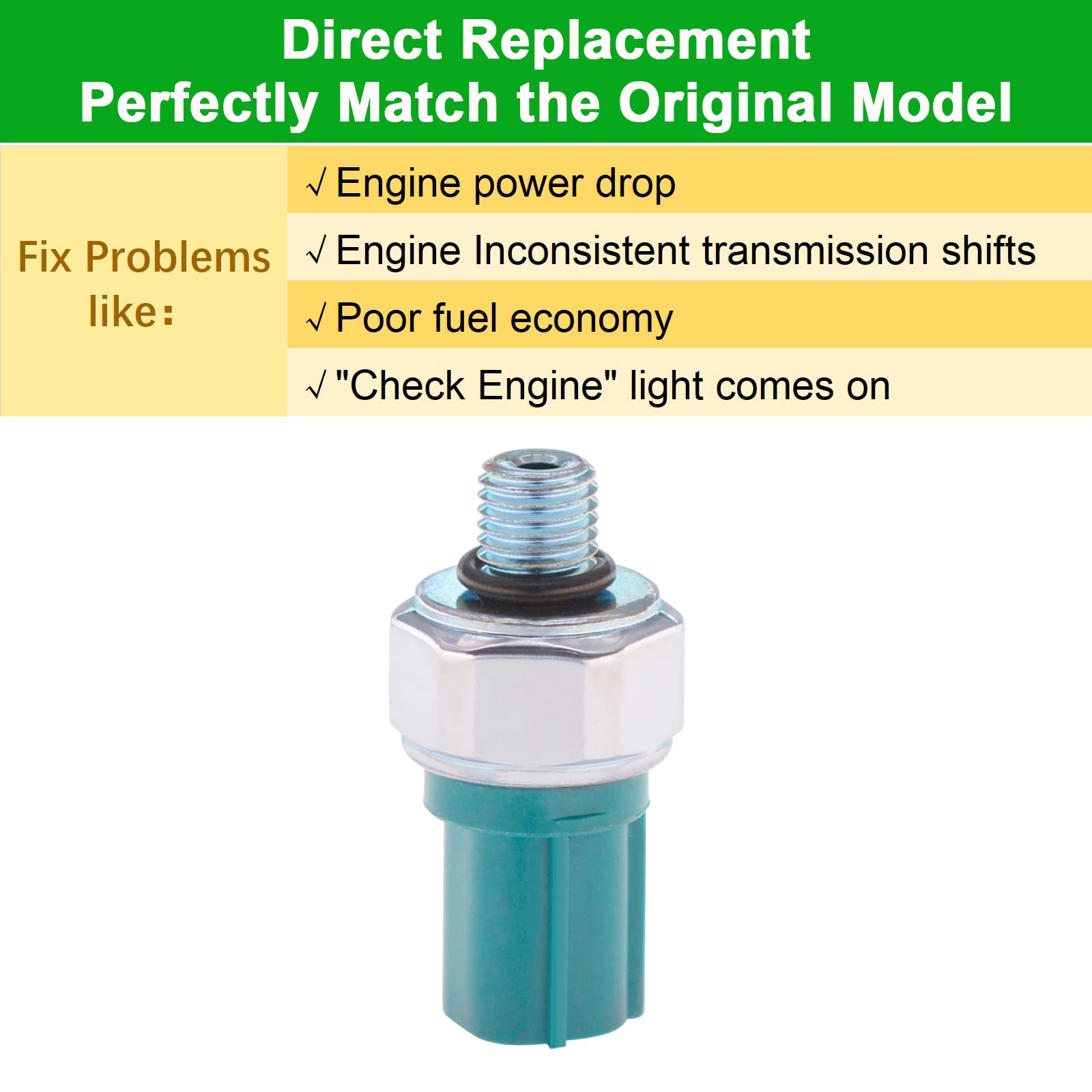 Engine Dancer Transmission Oil Pressure Switch 2ND/3RD Replaces 28600-RCL-004 Compatible with 2003-2011 Honda and 2003-2006 Acura - Accord CR-V Element RSX TSX