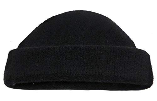 Dachstein Woolwear 4 Ply Extreme Warm 100% Austrian Boiled Wool Alpine Watch Cap Hat (Black)